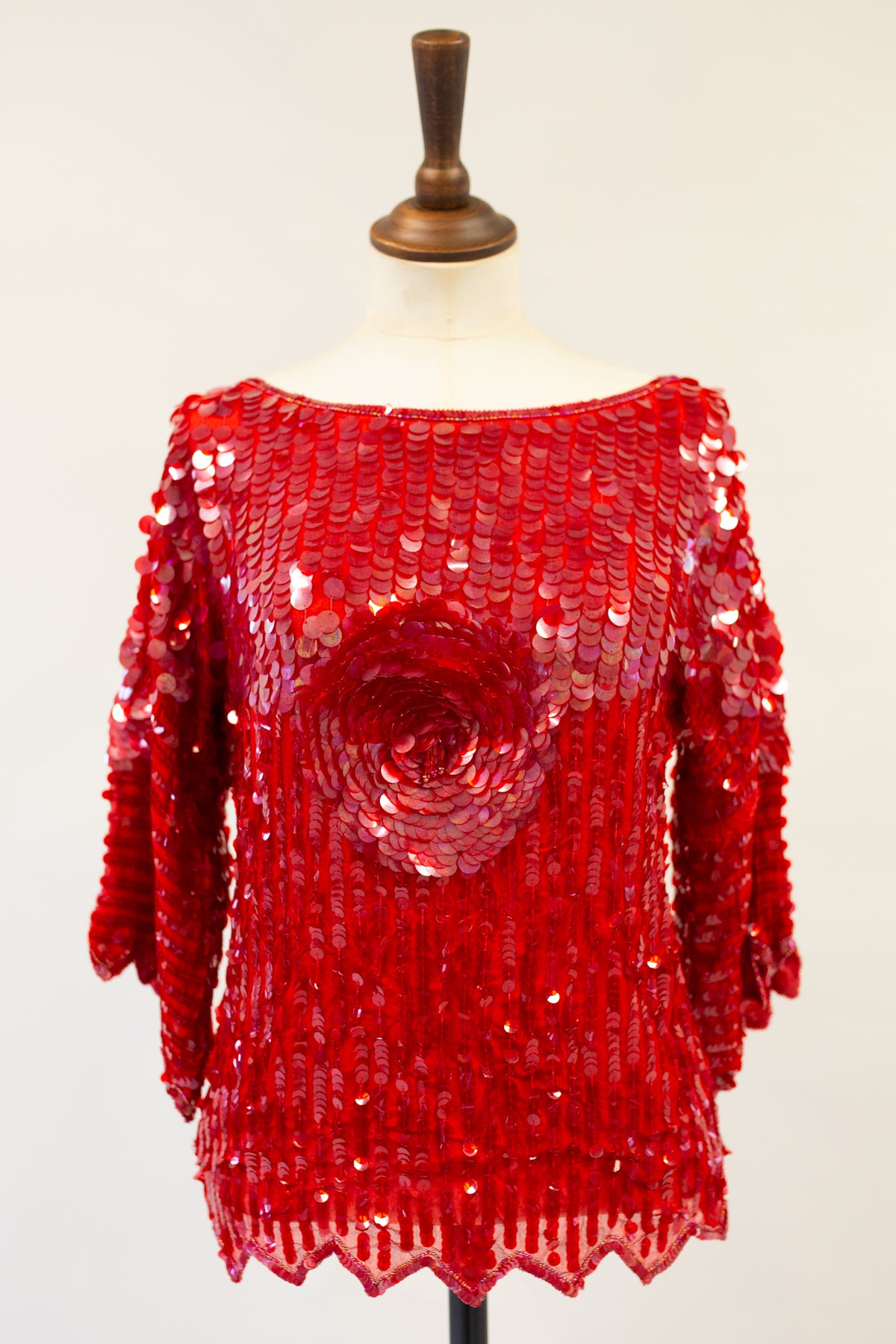 Vintage 1980s Red Silk Sequin Top by Swee - Lo – ALEXANDRA-KING