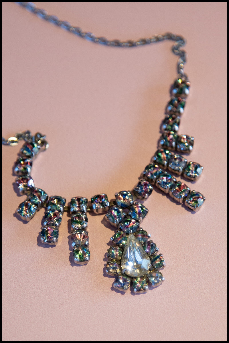 Vintage 1950s Rainbow Rhinestone Necklace – ALEXANDRAKING