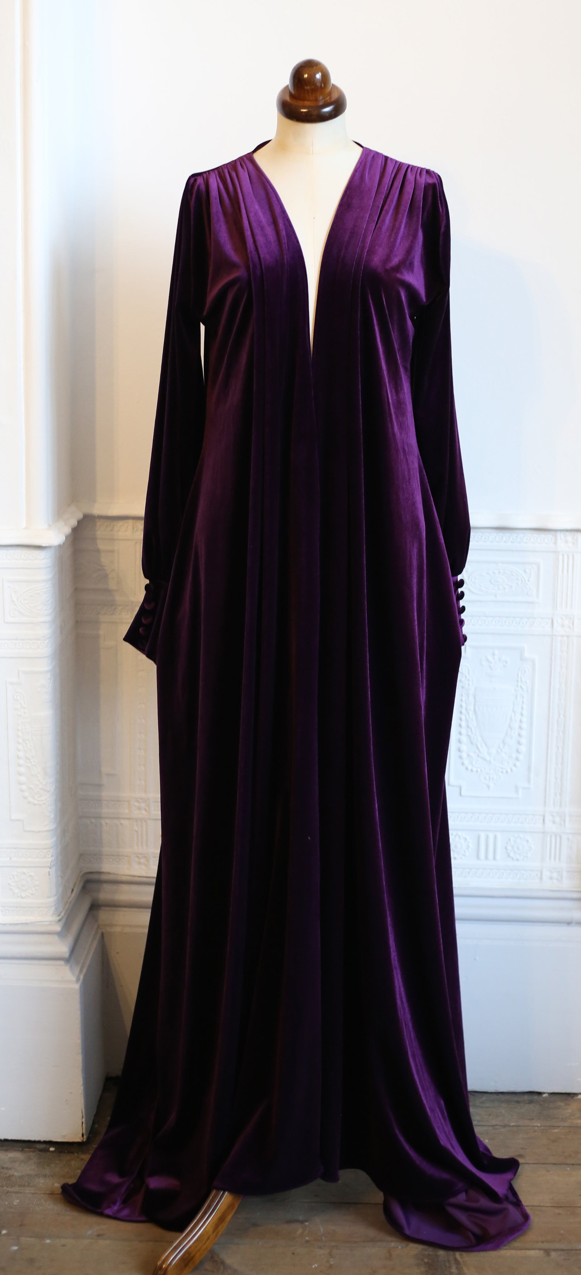 Vamp - Deep Purple Velvet Gown – ALEXANDRA-KING