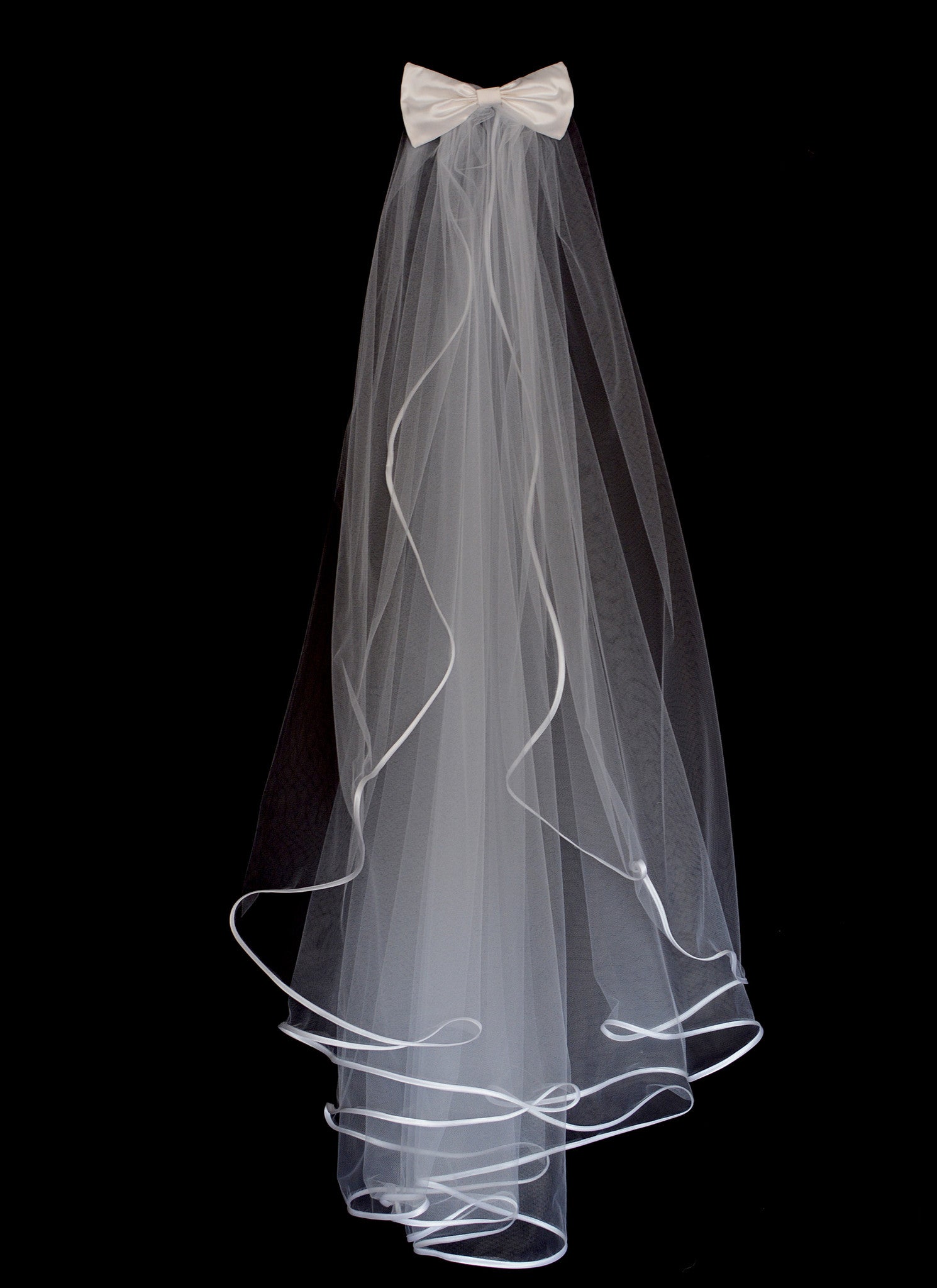 Veil - Bespoke Satin Edged waterfall Wedding Veil – ALEXANDRAKING