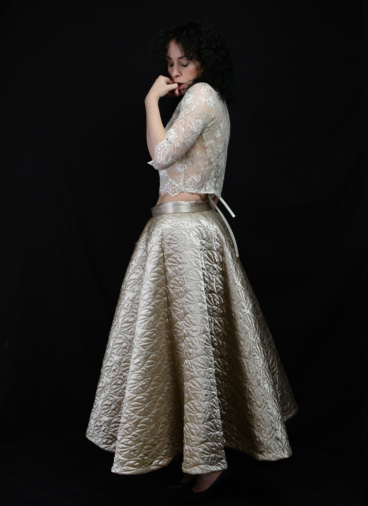 Babette - Silver Lace Ballet Top – ALEXANDRAKING