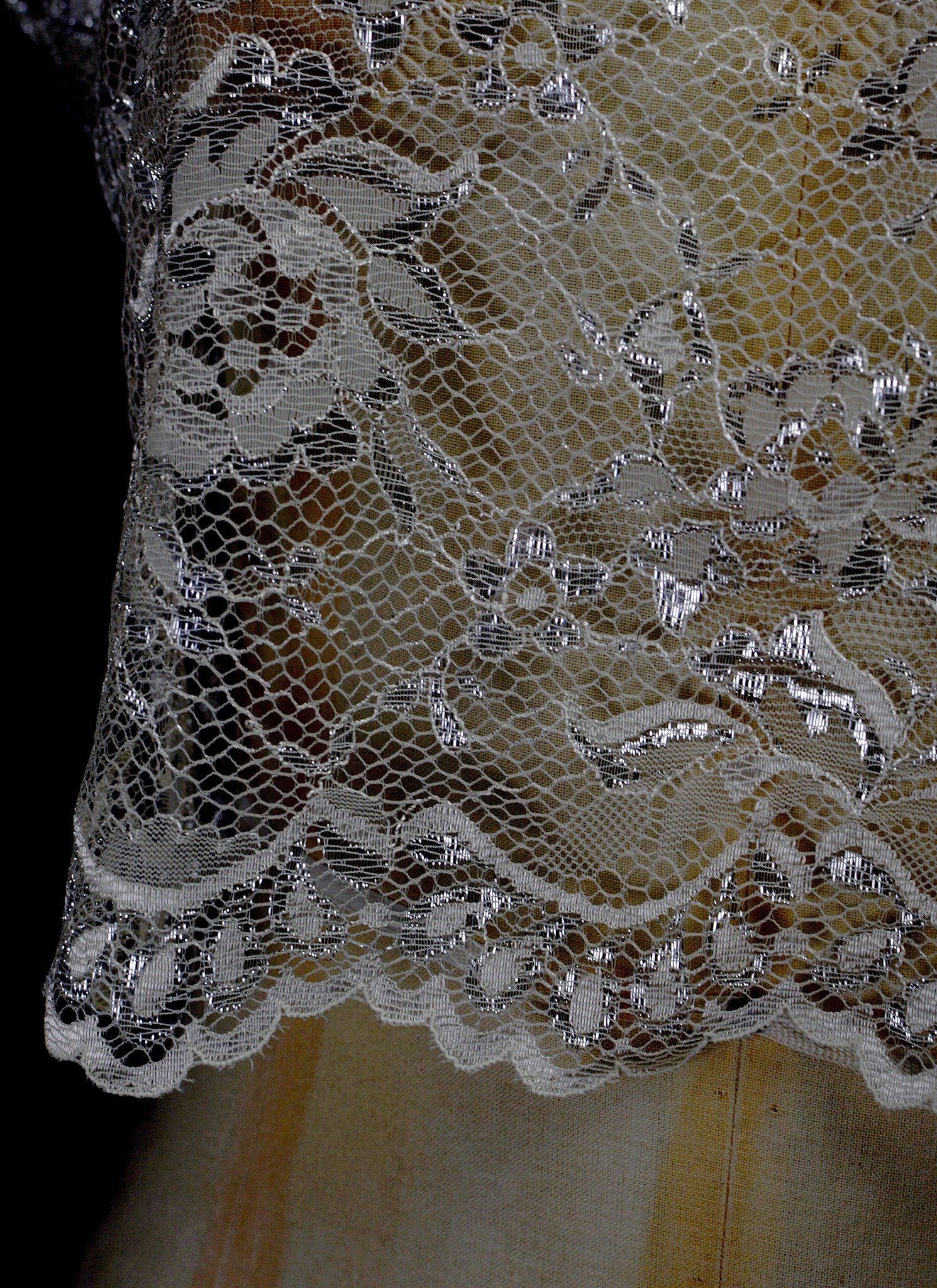 Becca - Silver / Ivory Lace Bridal Crop Top – ALEXANDRAKING