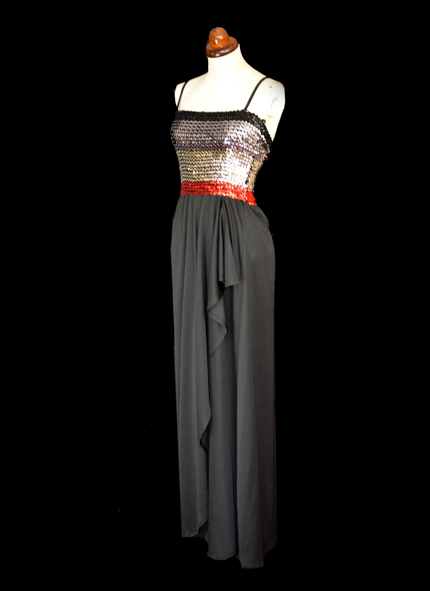 Vintage 1970s Black Sequin Disco Dress – ALEXANDRAKING