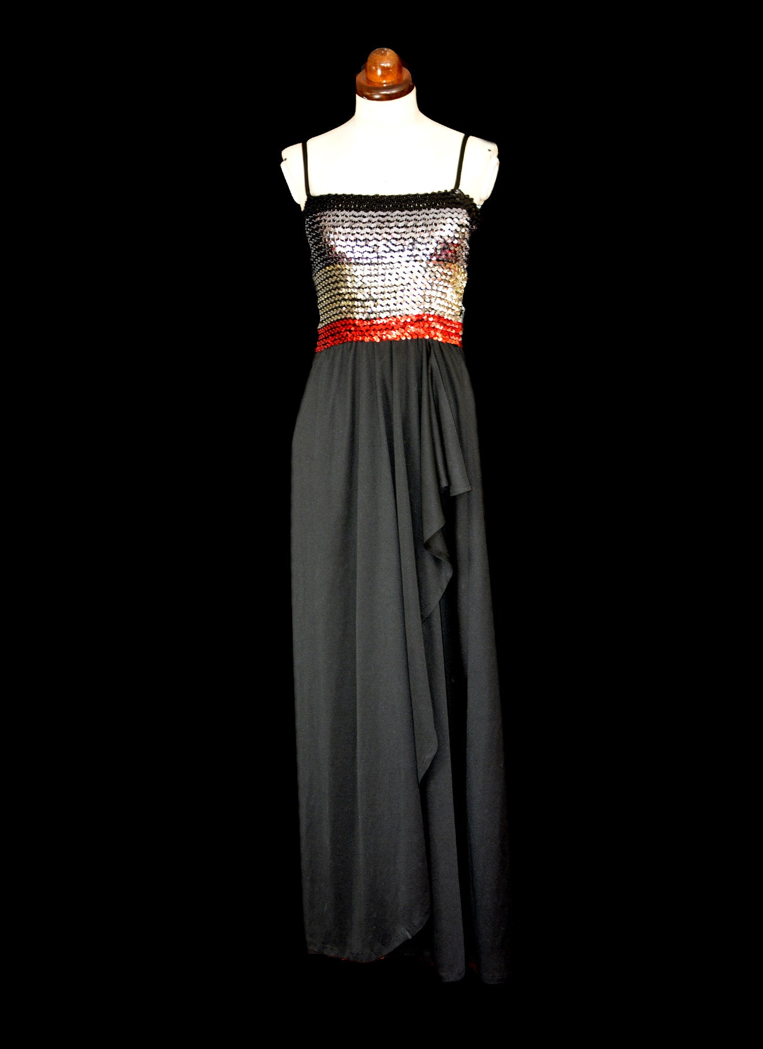 Vintage 1970s Black Sequin Disco Dress – ALEXANDRAKING