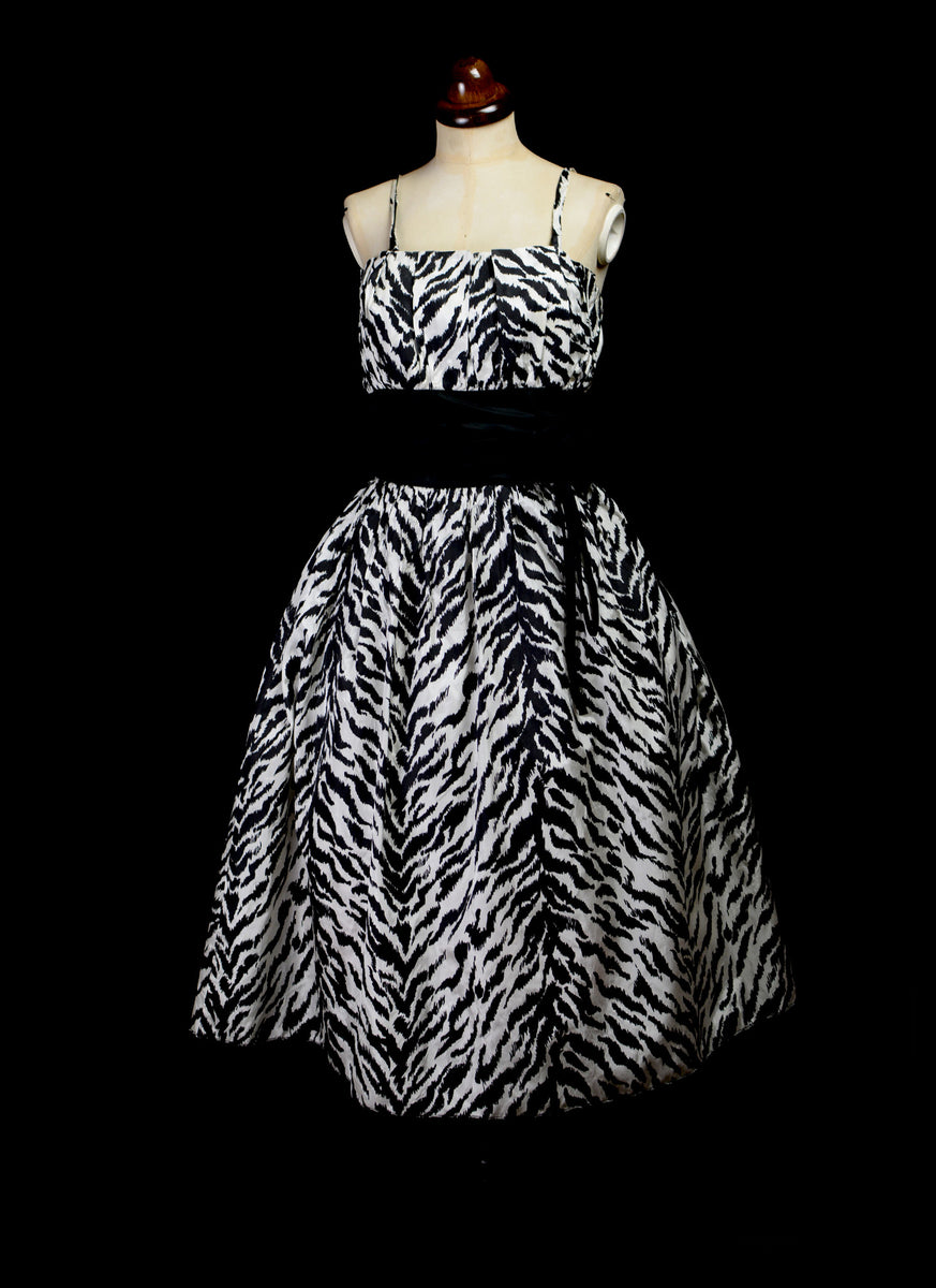 Vintage 1980s Tiger Print Cocktail Dress – ALEXANDRAKING